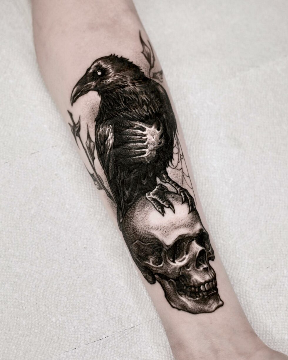 30 DARK Raven Tattoo Ideas for Men & Women in 2023