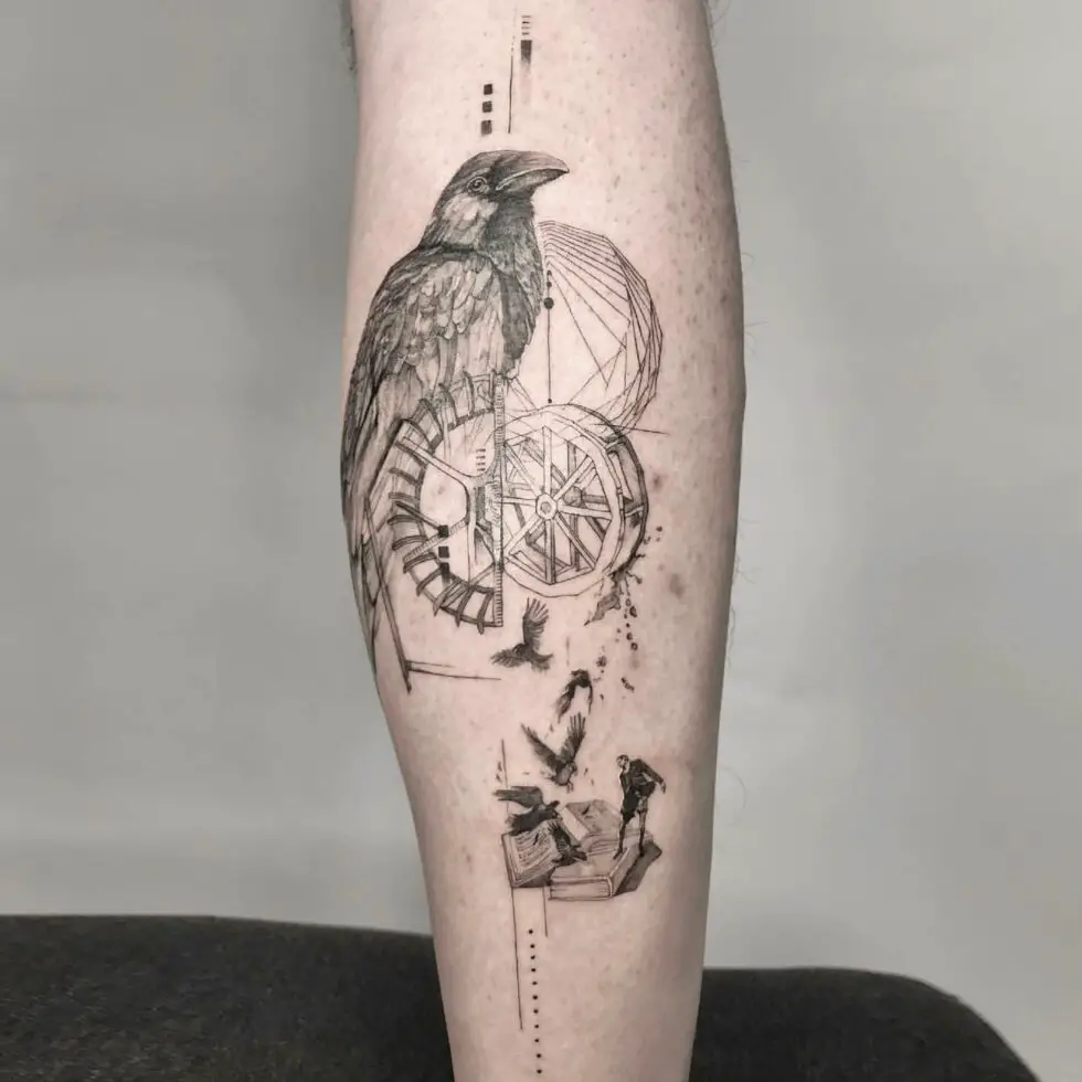 30 DARK Raven Tattoo Ideas for Men & Women in 2023