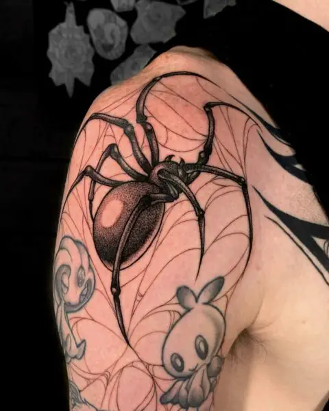 30 Dark & Scary Spider Tattoo Ideas for Men & Women in 2023