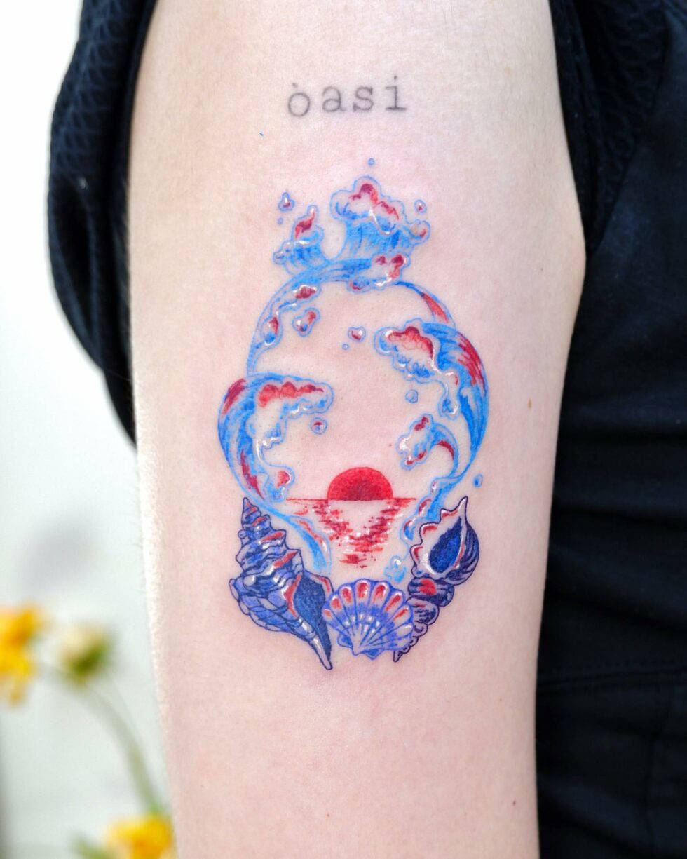 30+ Calming and Awesome Ocean Tattoo Ideas for Men & Women in 2024