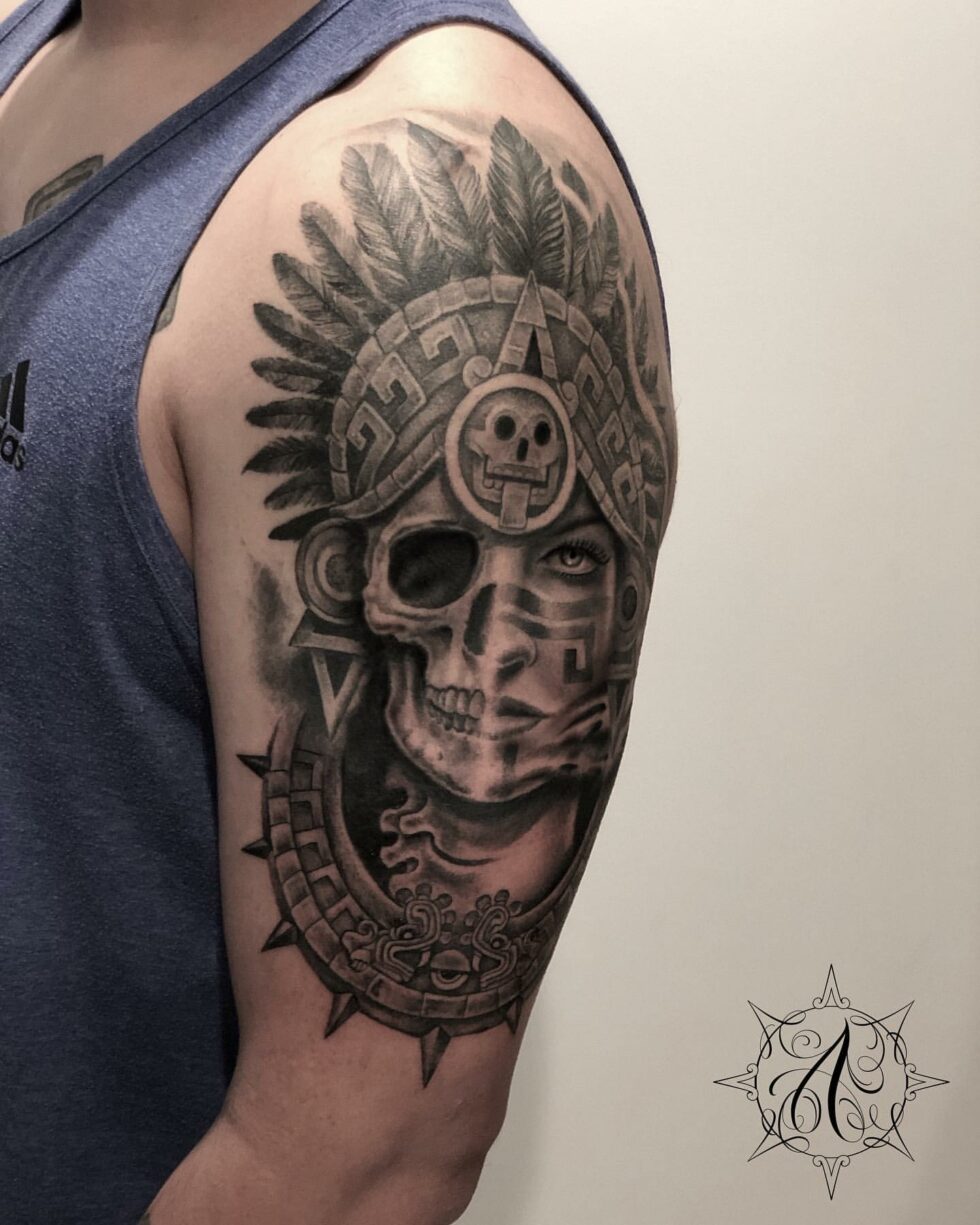 33 Striking Aztec Tattoo Ideas for Men & Women in 2024
