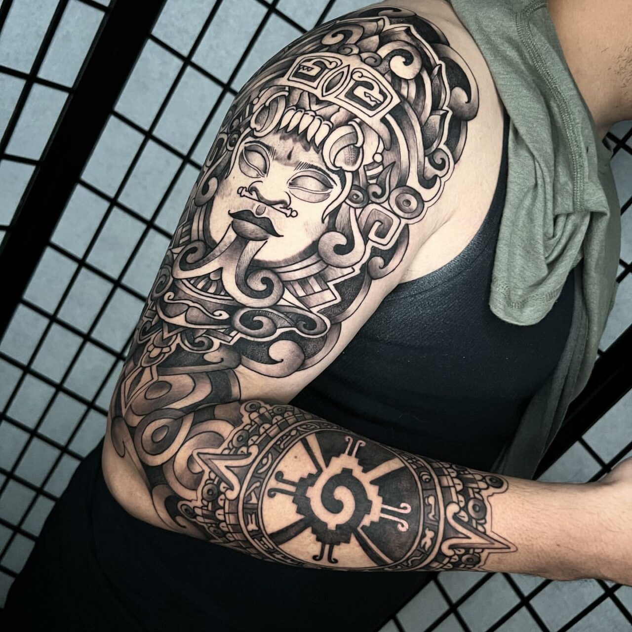 33 Striking Aztec Tattoo Ideas for Men & Women in 2024