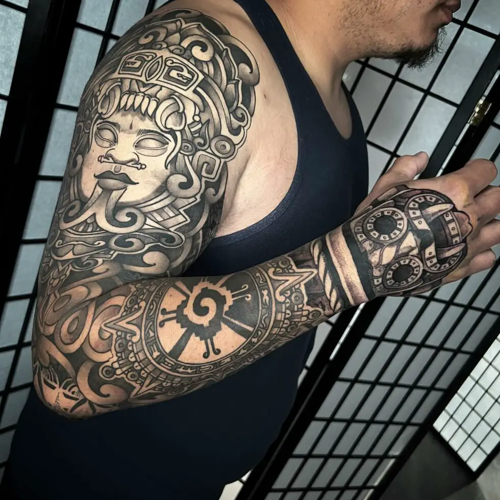 33 Striking Aztec Tattoo Ideas for Men & Women in 2024