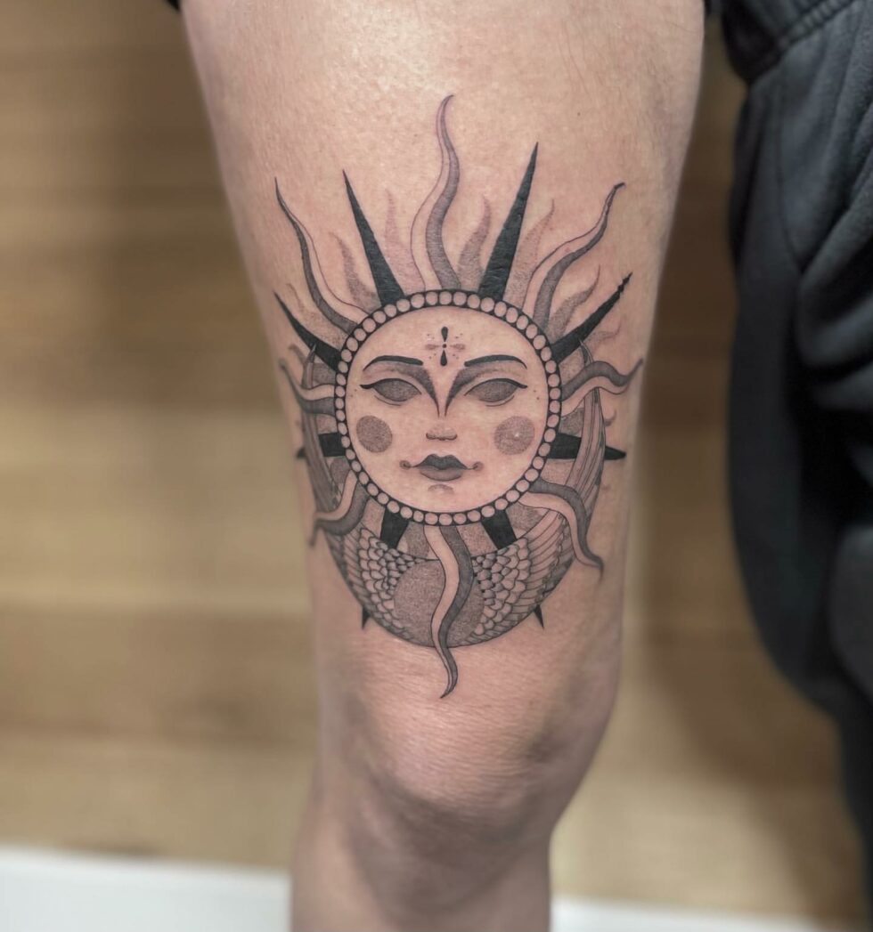 29 Brilliant Sun Tattoo Ideas for Men & Women in 2024