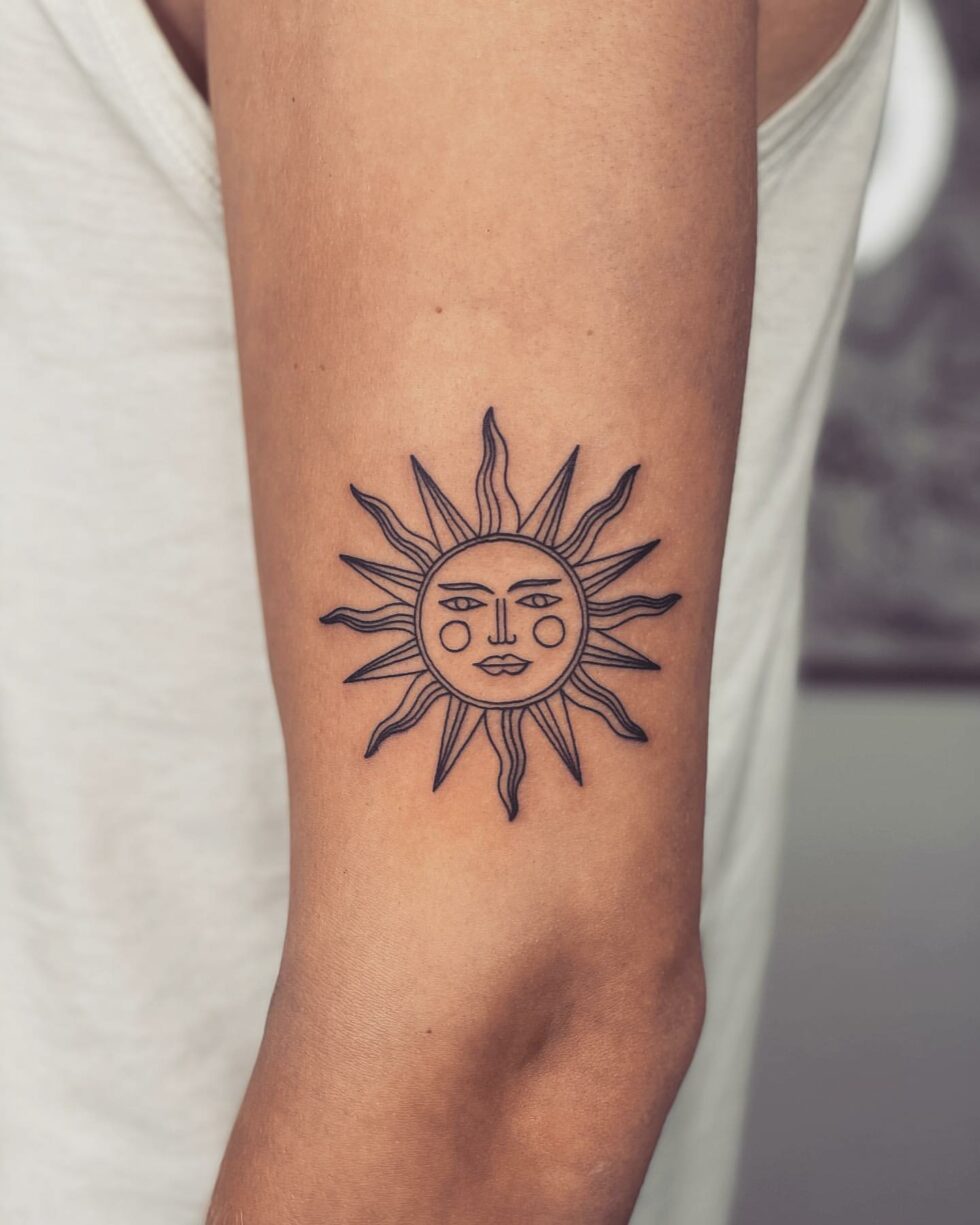 29 Brilliant Sun Tattoo Ideas for Men & Women in 2024